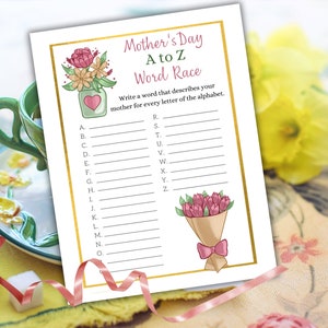 Mothers Day Games, Mother's Day Activity, Group Games, Family Games ...