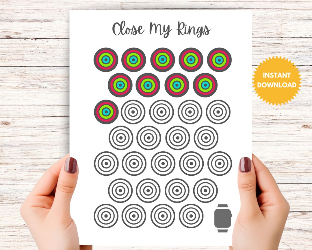 Close My Rings Activity Tracker Smart Watch, Exercise Tracker Journal ...