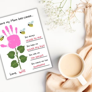 Kids Handprint Keepsake for Mom, Teacher Resource, Craft for Pre-k ...