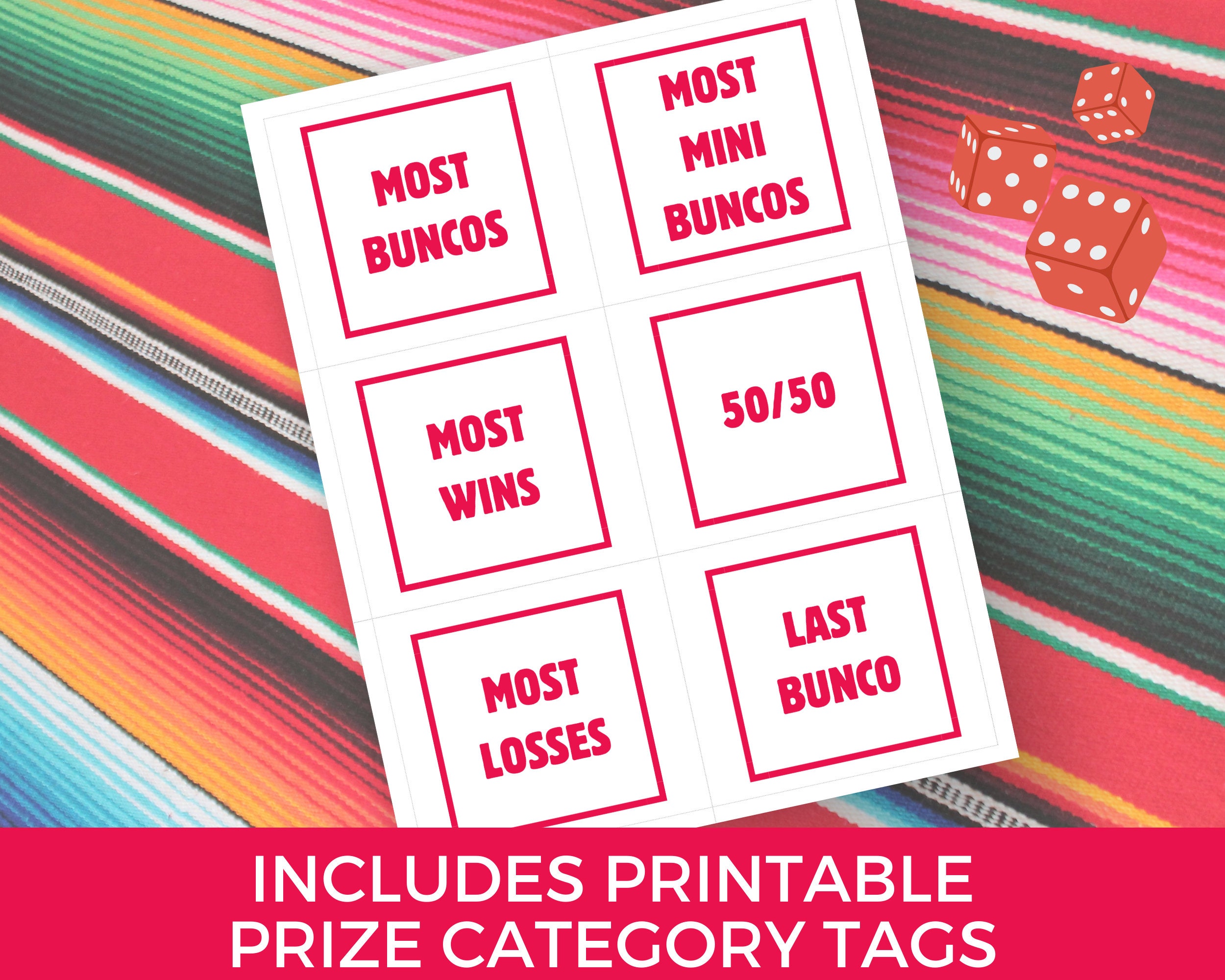 Cinco De Mayo Bunco Score Sheets, May Bunco Sheets, Fiesta Bunco Game ...