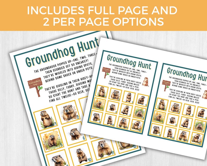 Groundhog Day Activity, Groundhog Day Party, Groundhog Scavenger Hunt ...