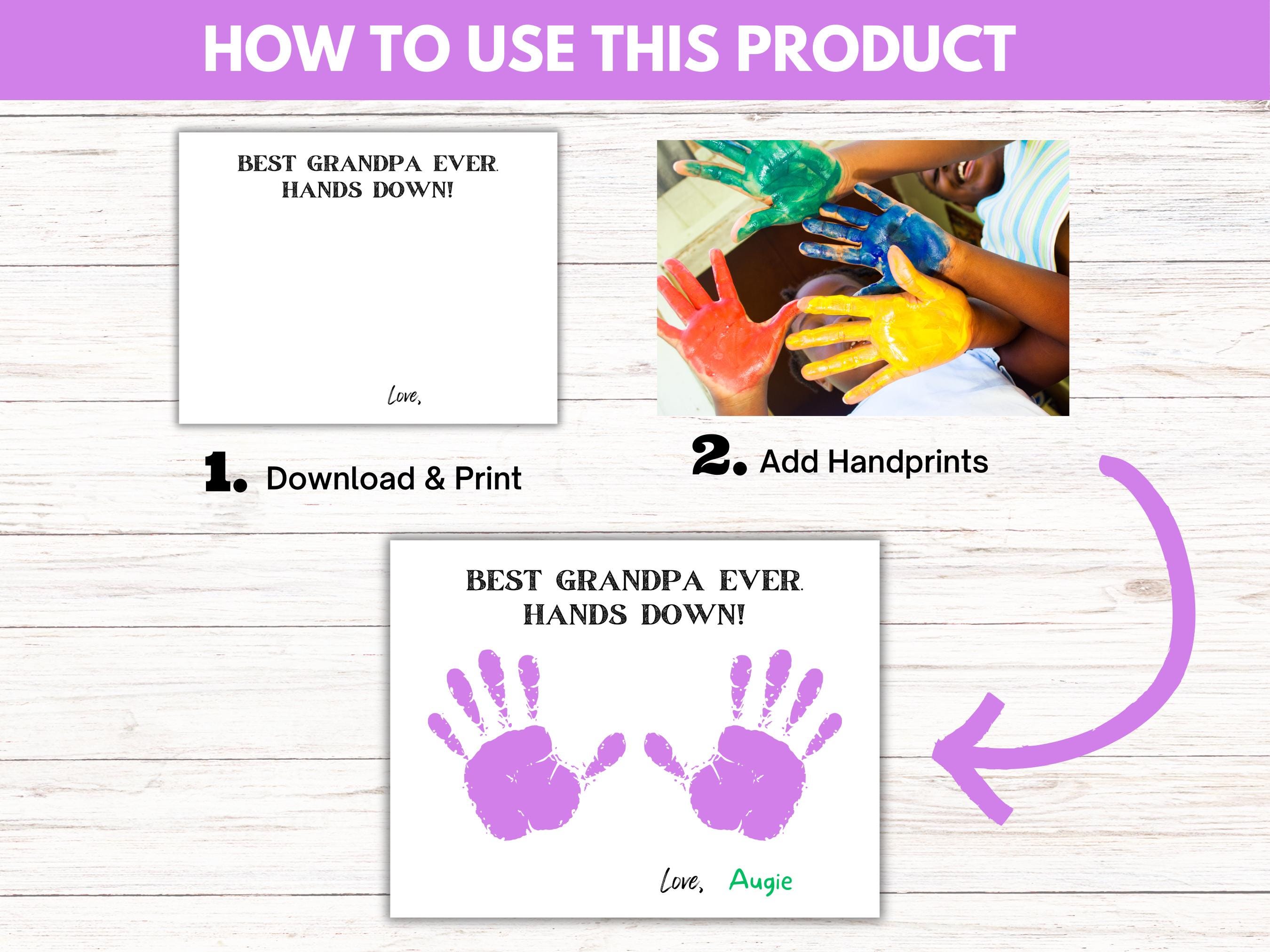Grandparents Day Craft, Handprint Keepsake for Grandpa, Grandparents ...