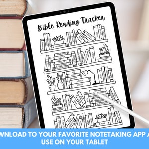 Bible Reading Tracker Coloring Sheet, Bible Reading Bookshelf, Books of ...