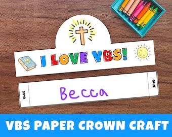 VBS Magnified Paper Crown Craft, Vacation Bible School Activity, Sunday ...