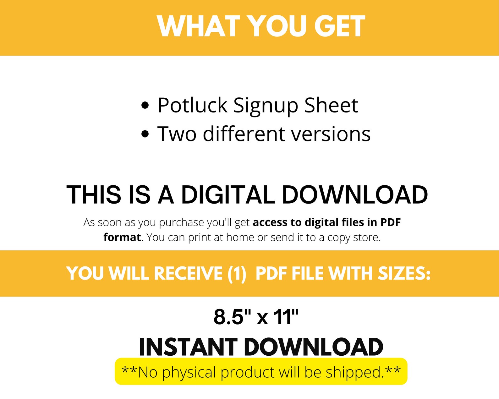 Church Potluck Sign up Sheet, Church Sign up Form, Potluck Sign up Form ...