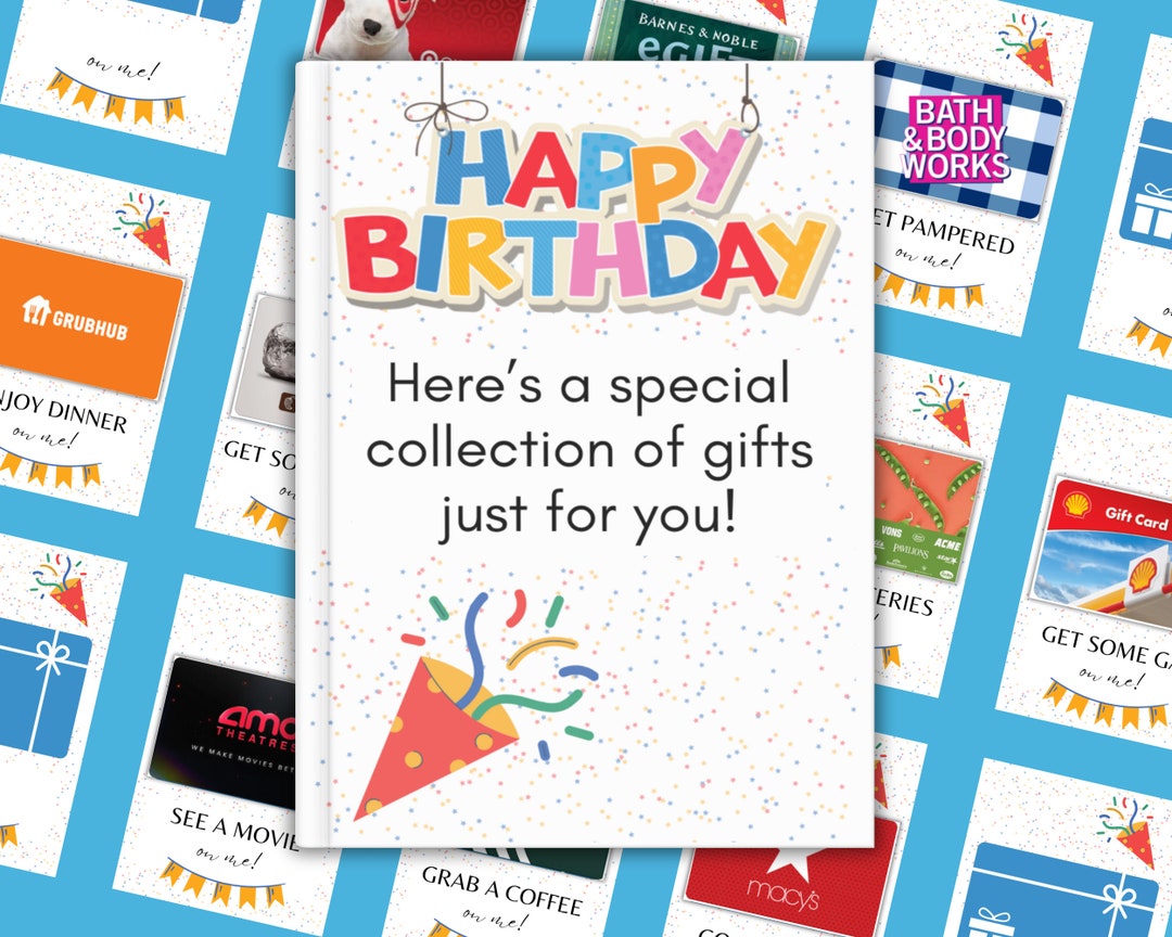 Birthday Gift Card Book, Printable Gift Card Book for Birthdays, 16th ...