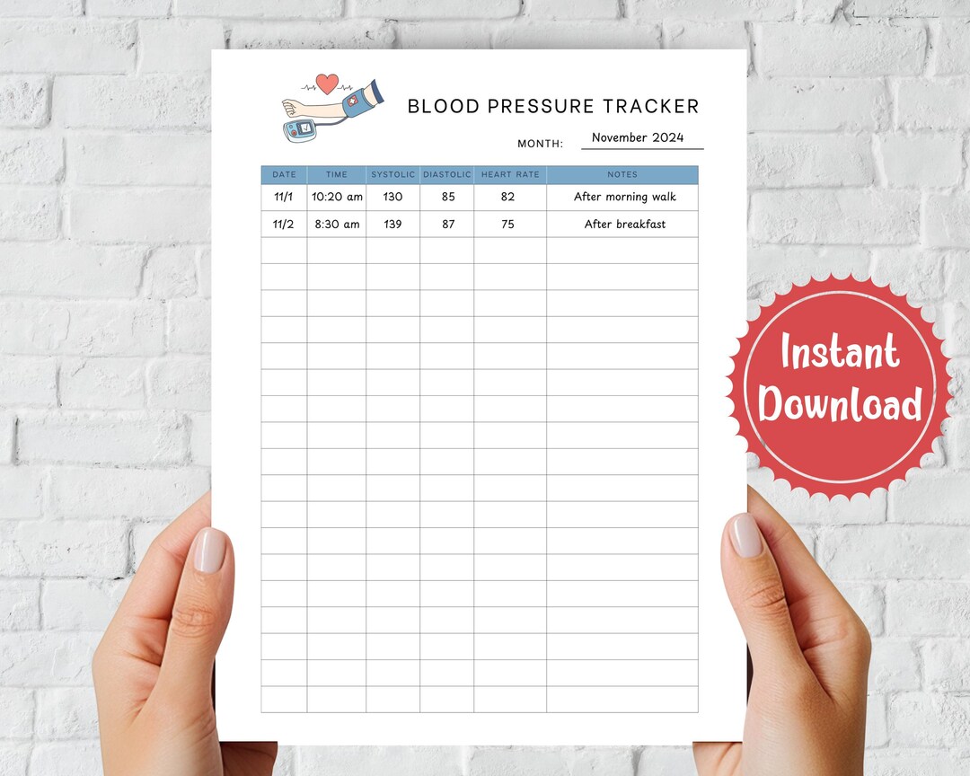 Blood Pressure Log, Blood Pressure Tracker, Blood Pressure Monitor, BP ...