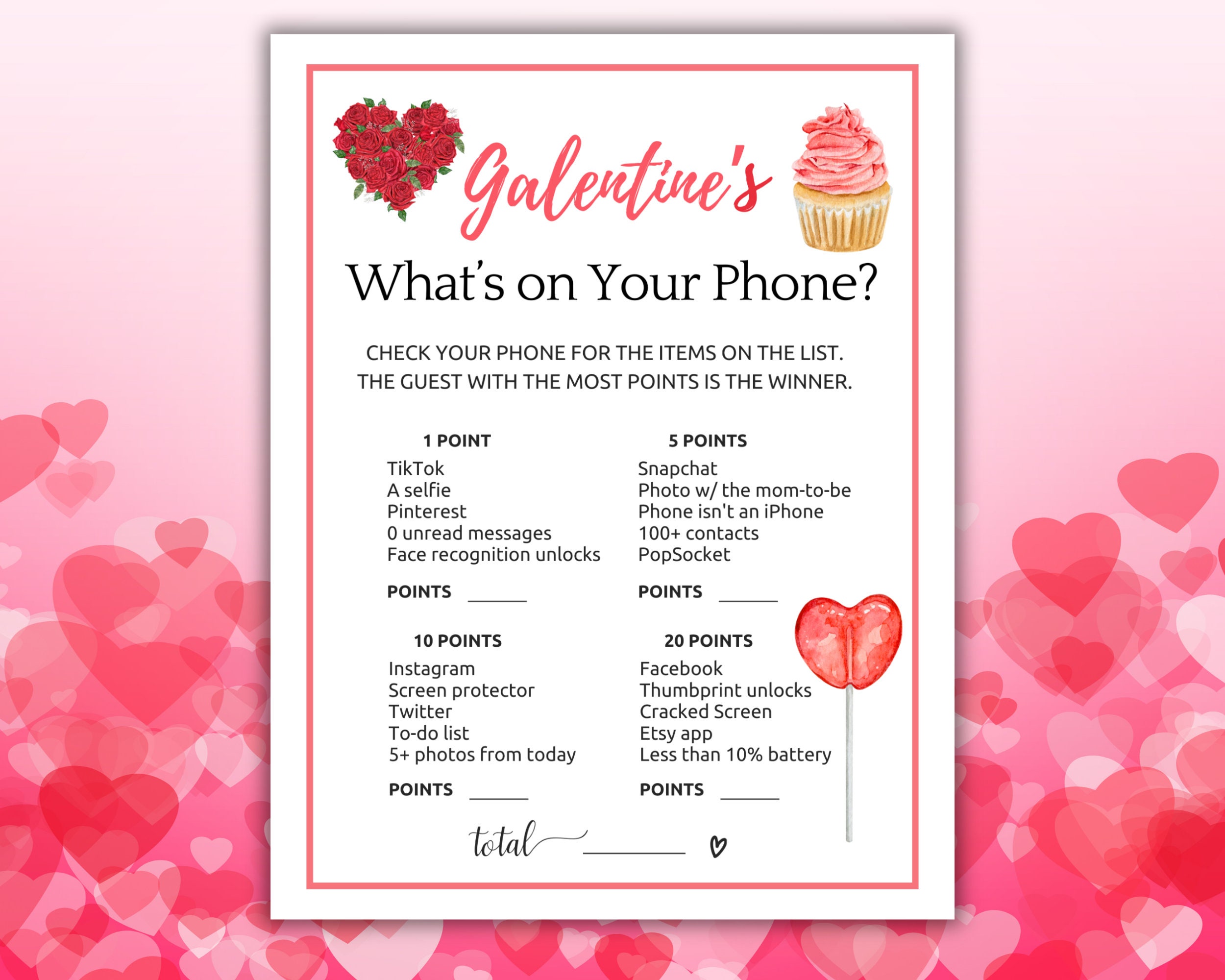 Galentine Game for Adults, Galentines Game for Teens, Galentine Game ...