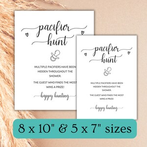 Baby Pacifier Hunt Game, Baby Shower Pacifier Hunt Game, Pacifier Hunt ...