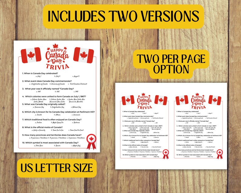 Canada Day Trivia Game, Canada Day Activity, Canada Day Classroom ...