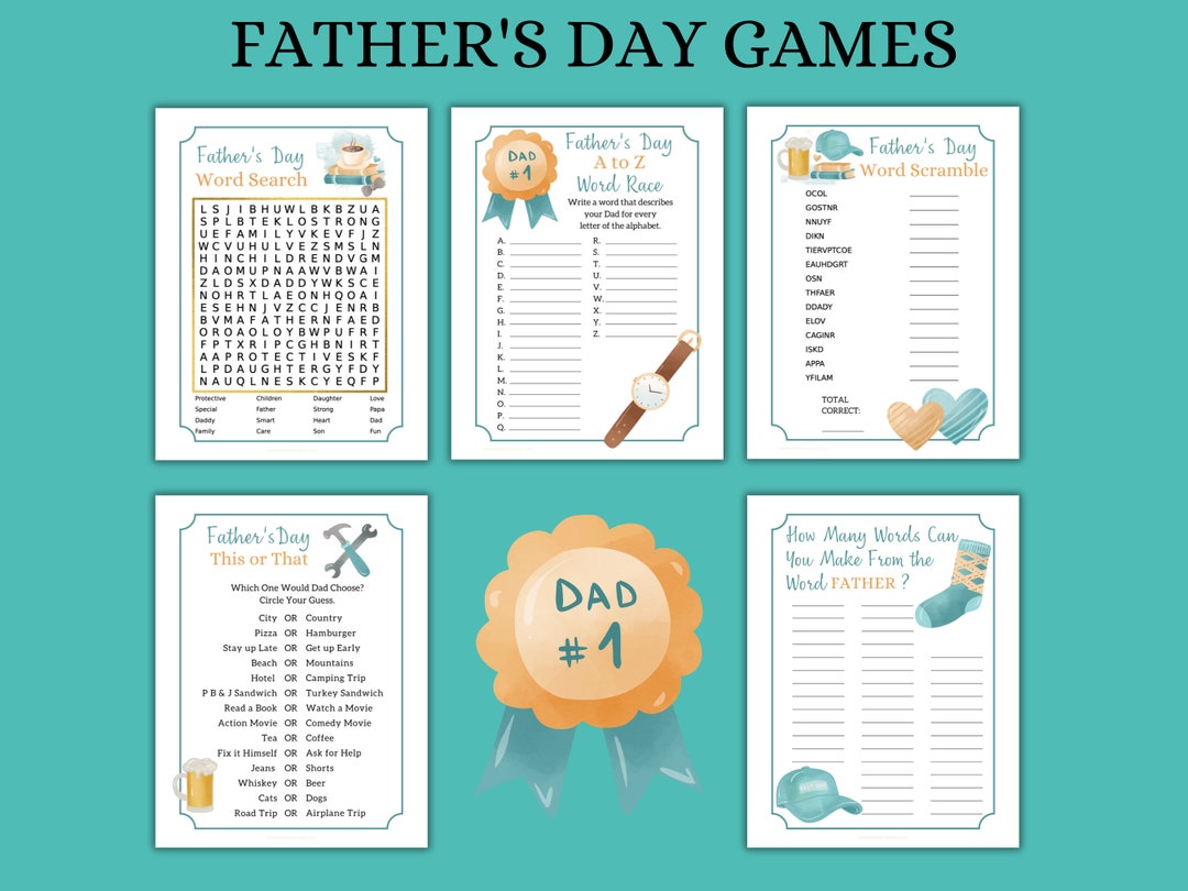 Fathers Day Games, Fathers Day Ideas, Fathers Day Activity Pages ...