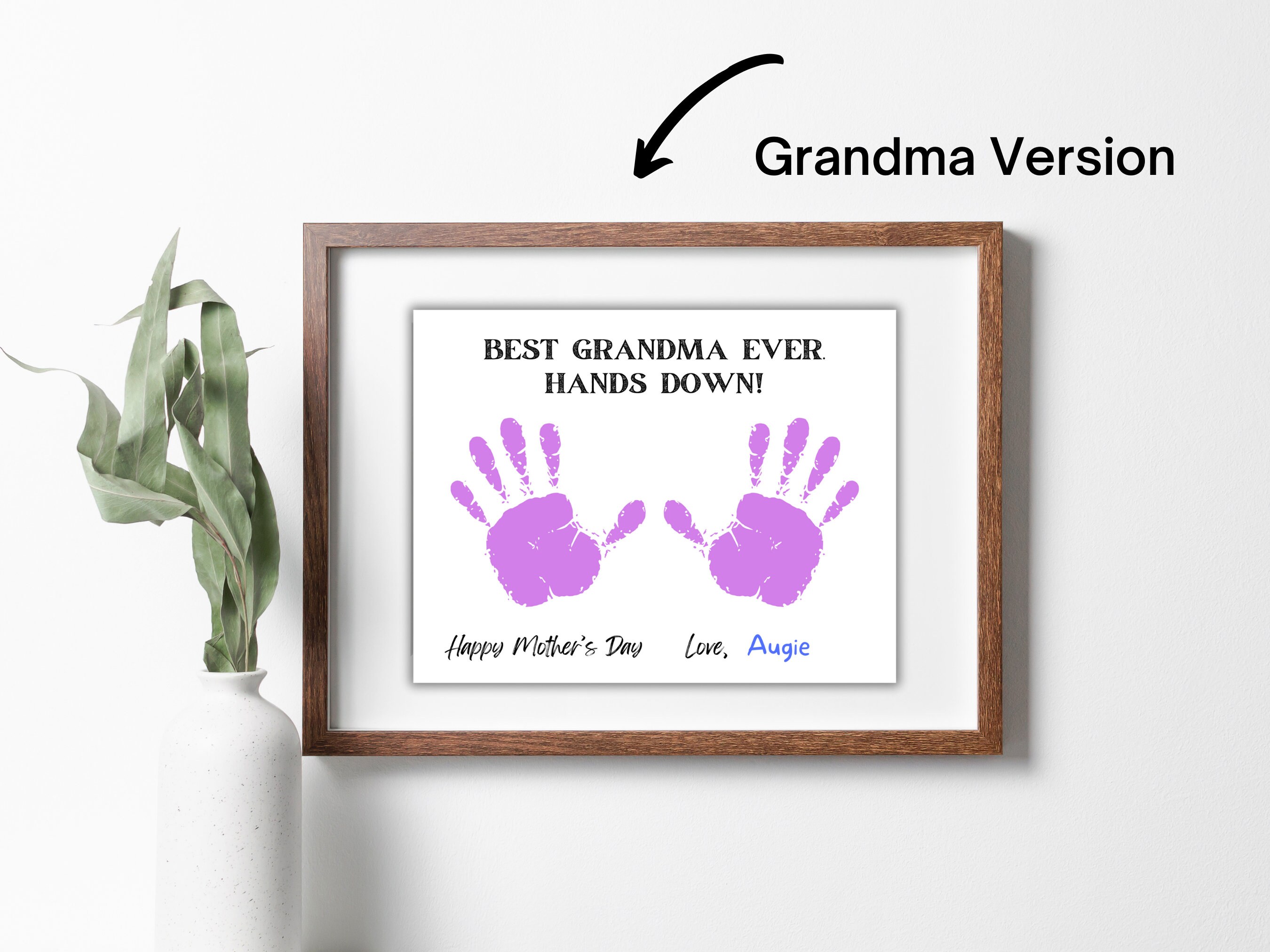 Mothers Day Handprint Craft, Kids Handprint Keepsake for Mom, Pre K ...