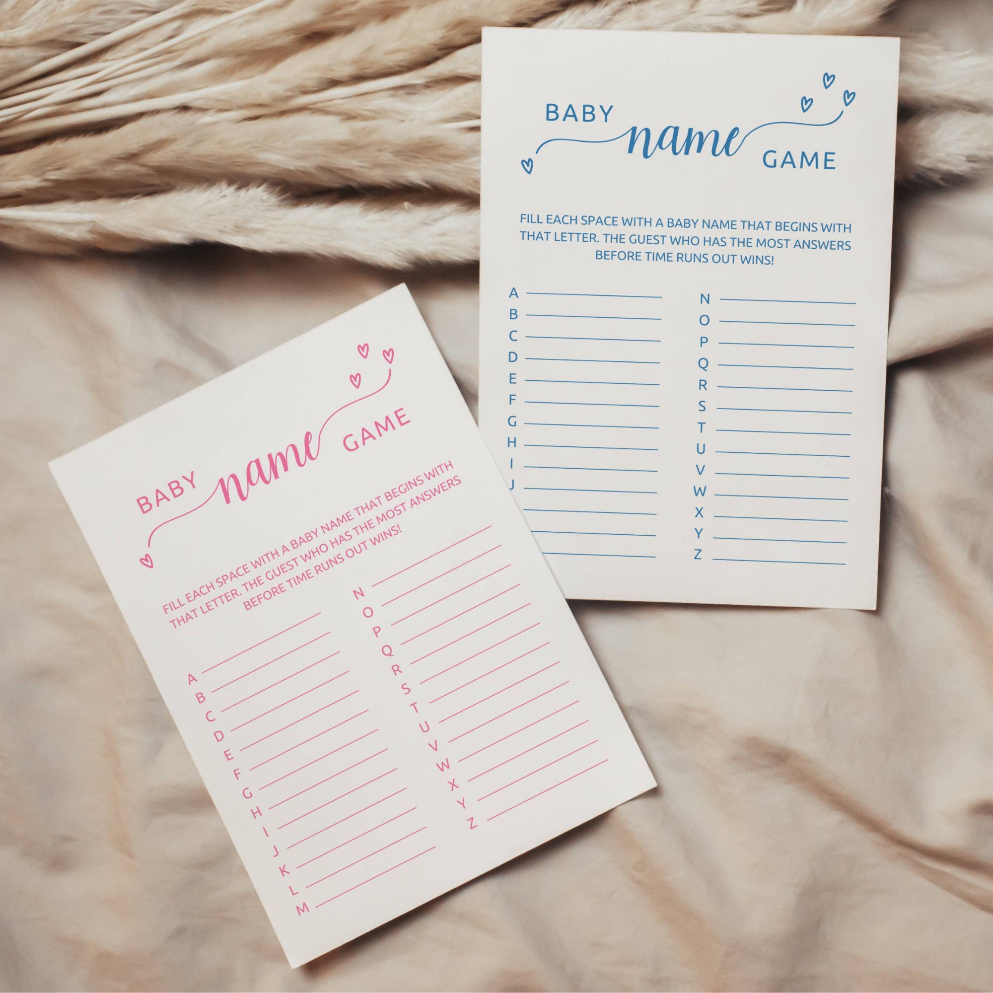 Baby Shower ABC Name Game, Baby Name Game, Baby Word Race Game, Baby ...