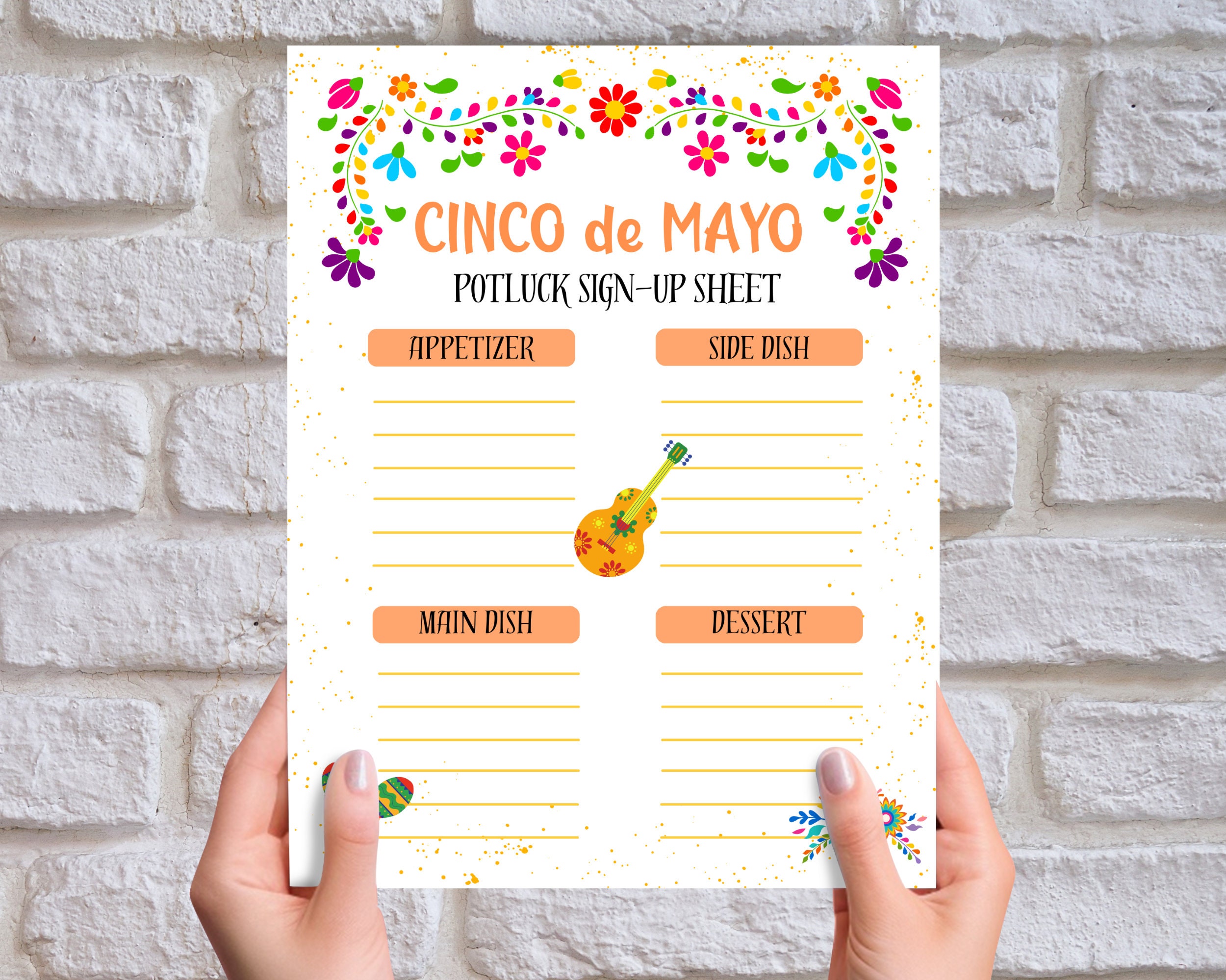 Cinco De Mayo Potluck Sign Up Sheet Senhor Come Join Us For A