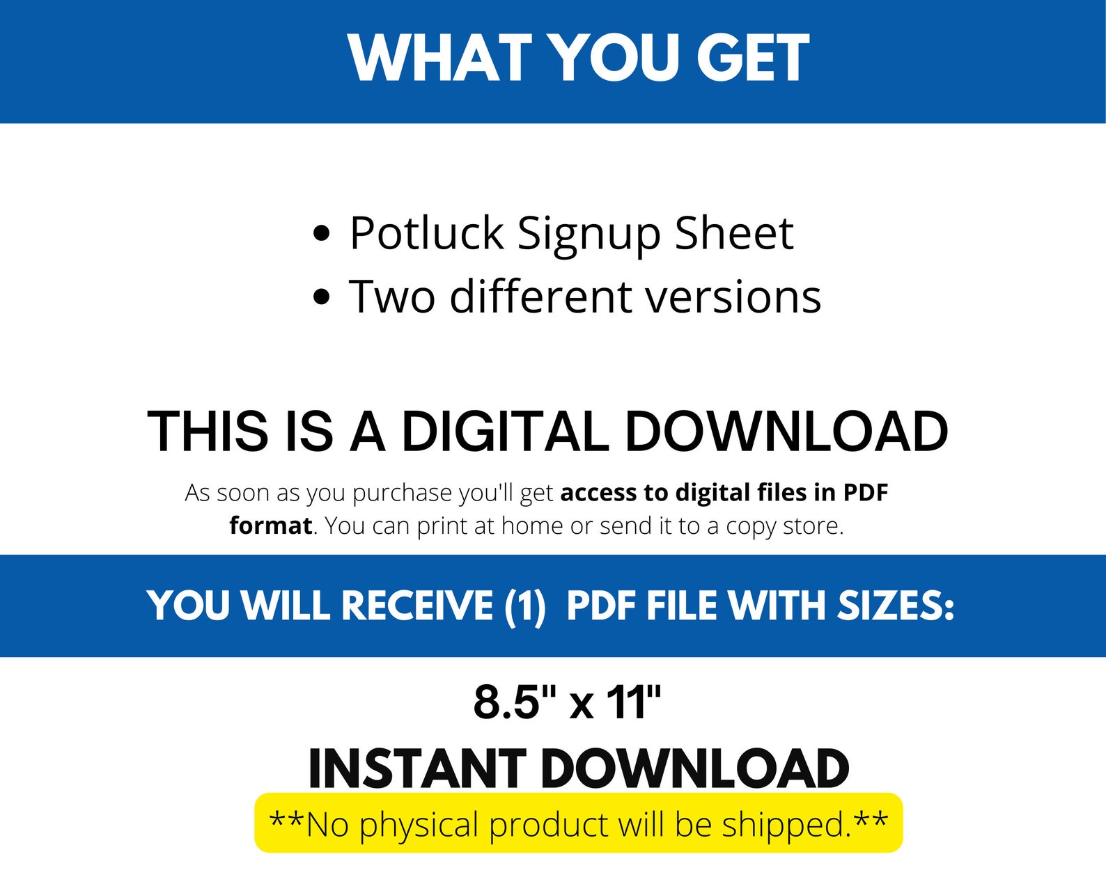 Graduation Potluck Sign up Sheet, Graduation Menu Sign up Form, Potluck ...