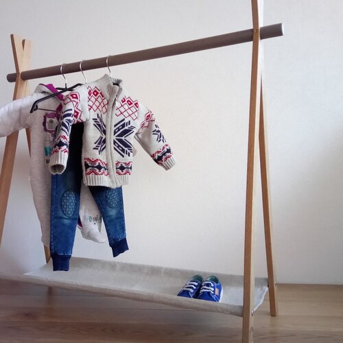 Mini Kids Clothing Rack Toddler Rack Clothes Rack With - Etsy