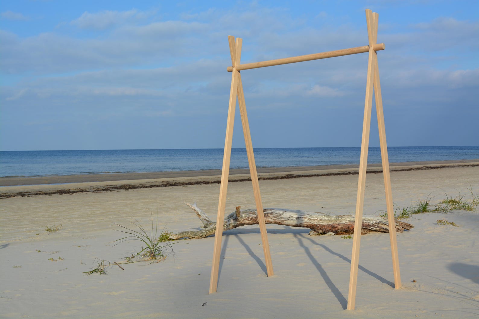 Wooden Clothes Rack, Dress up Storage Free Standing, Fold up A Frame ...