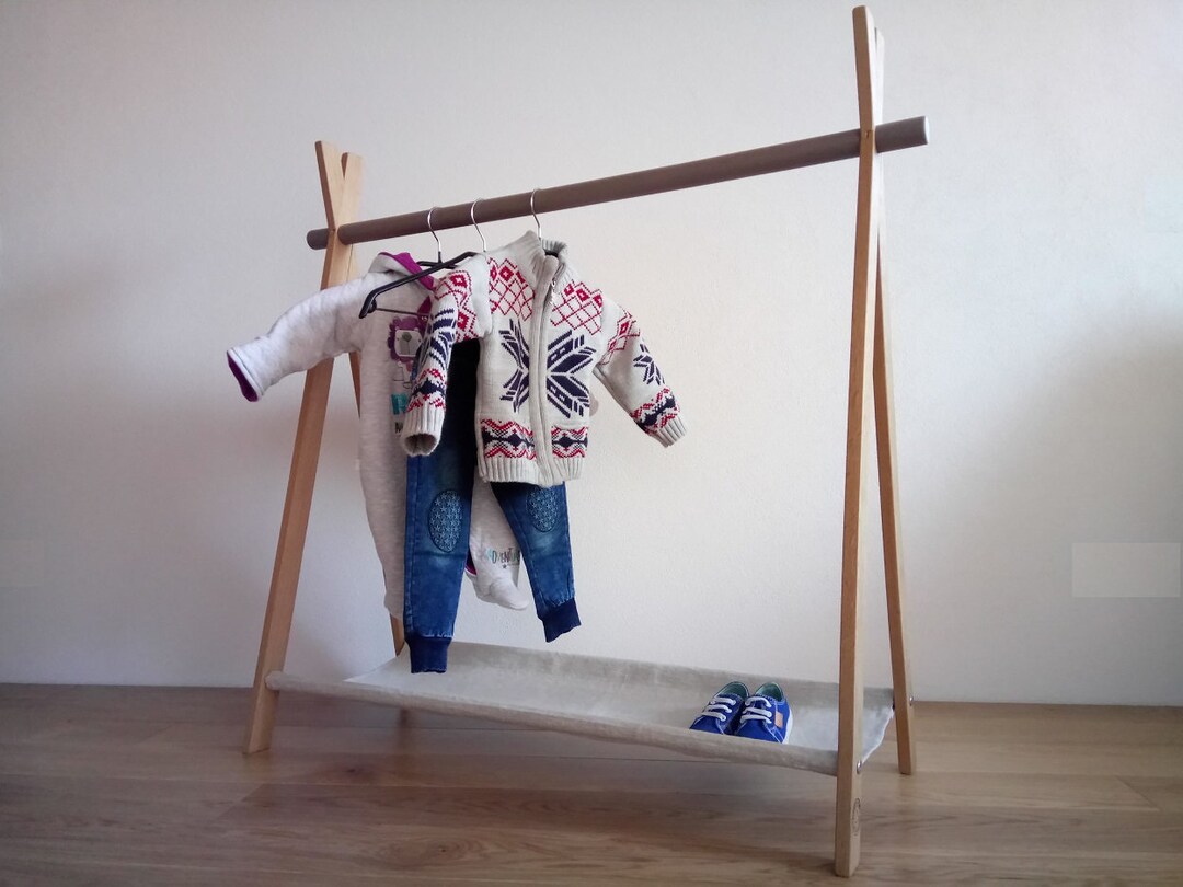 Toddler Rack, Mini Kids Clothing Rack, Clothes Rack With Canvas ...