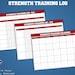 Strength Training Log – Fitness Planner, Workout Log, Weight Lifting ...