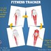 Printable Fitness Goal Tracker Workout Tracker, Coloring Muscle Chart ...