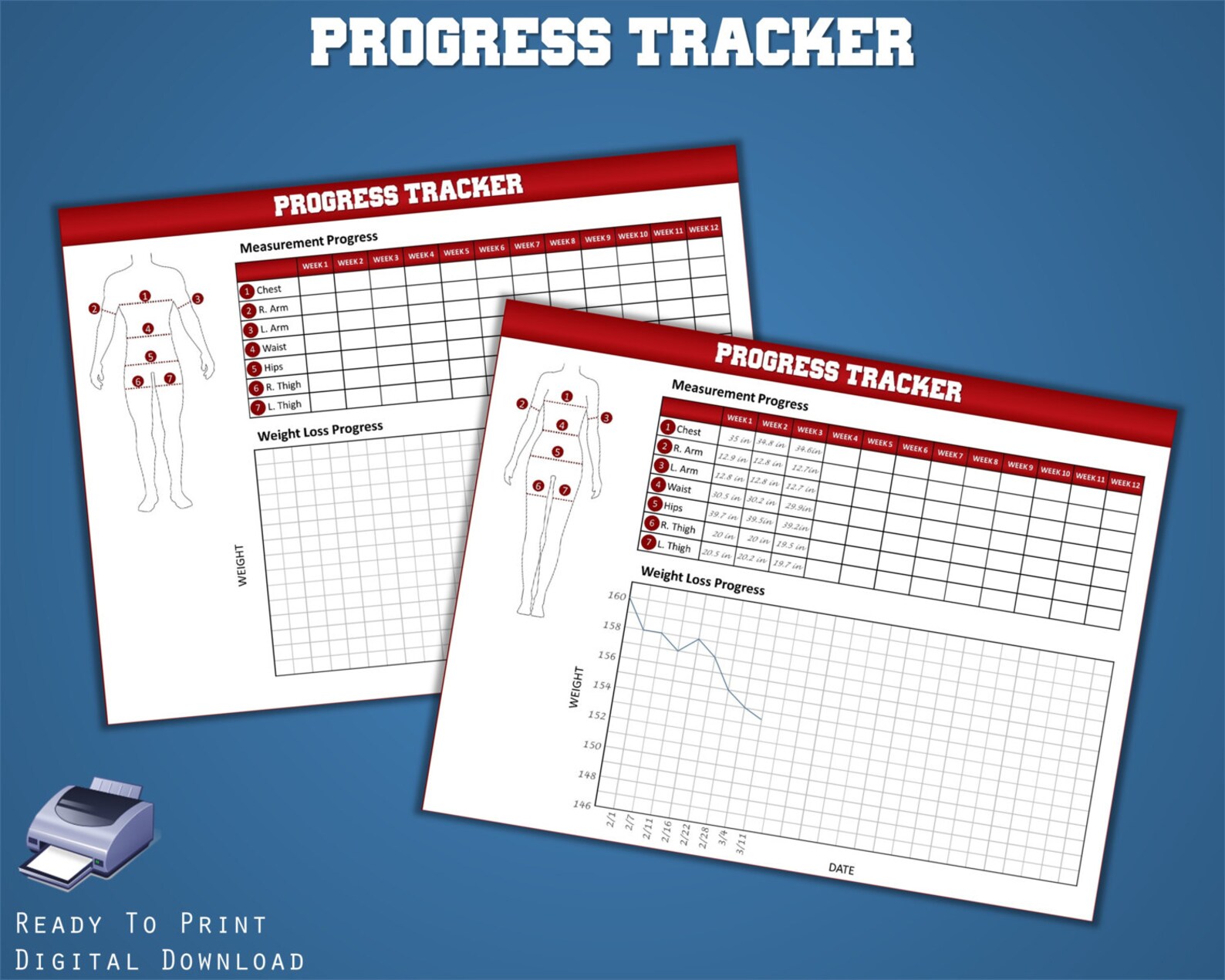 Strength Training Log – Fitness Planner, Workout Log, Weight Lifting ...
