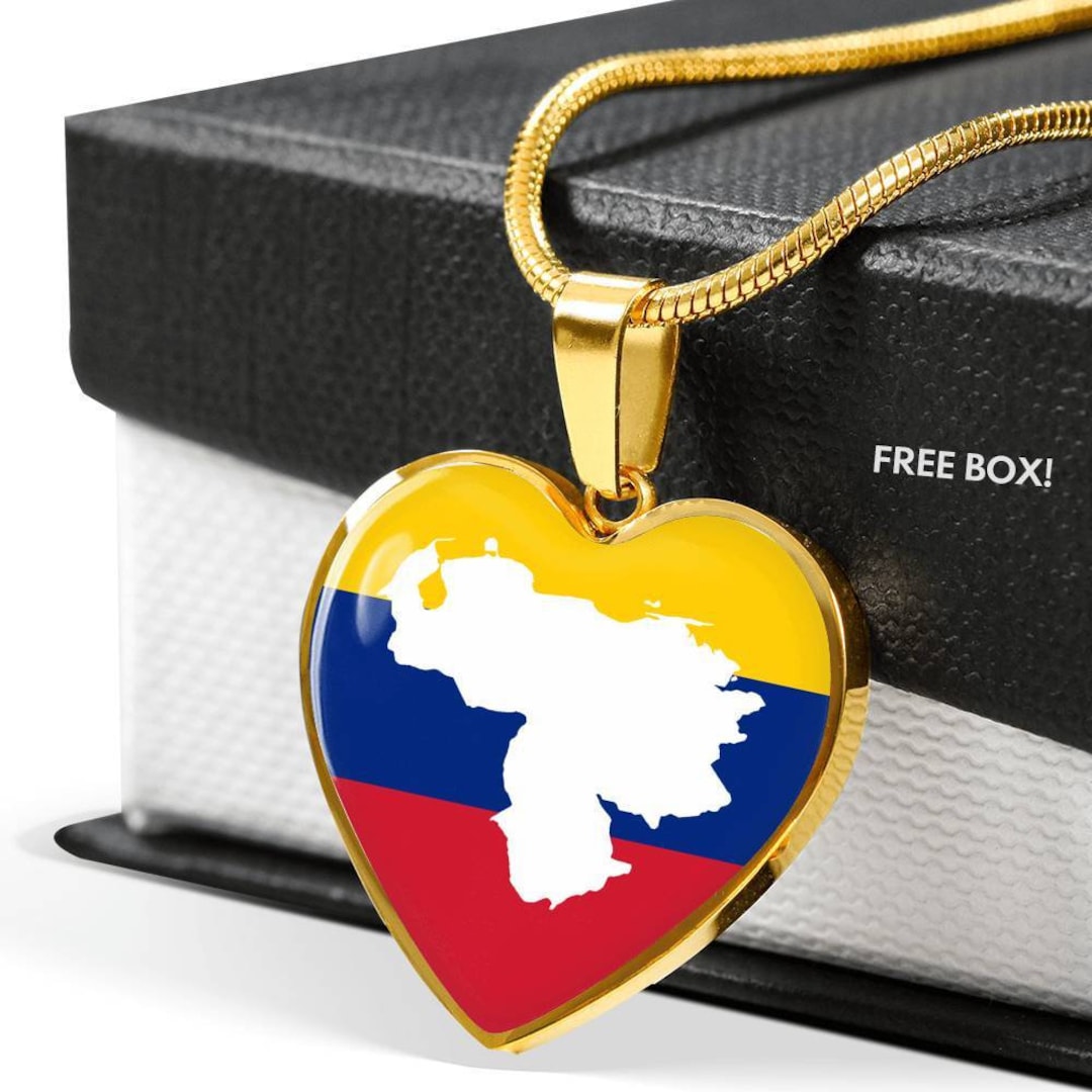 Venezuela Necklace, Venezuela Map Necklace, Country Necklace Pendant ...