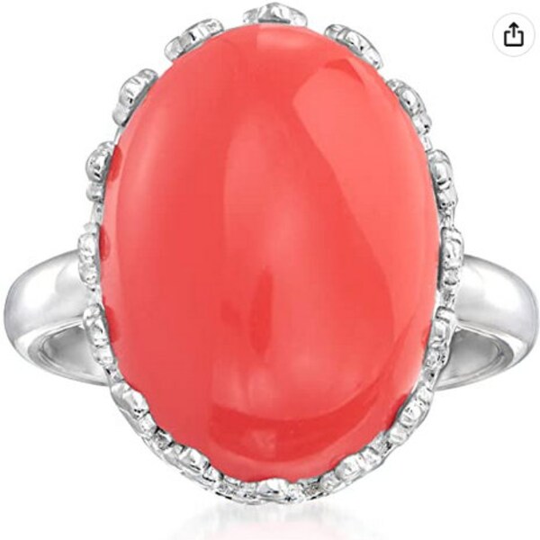 Red Coral Ring - Etsy