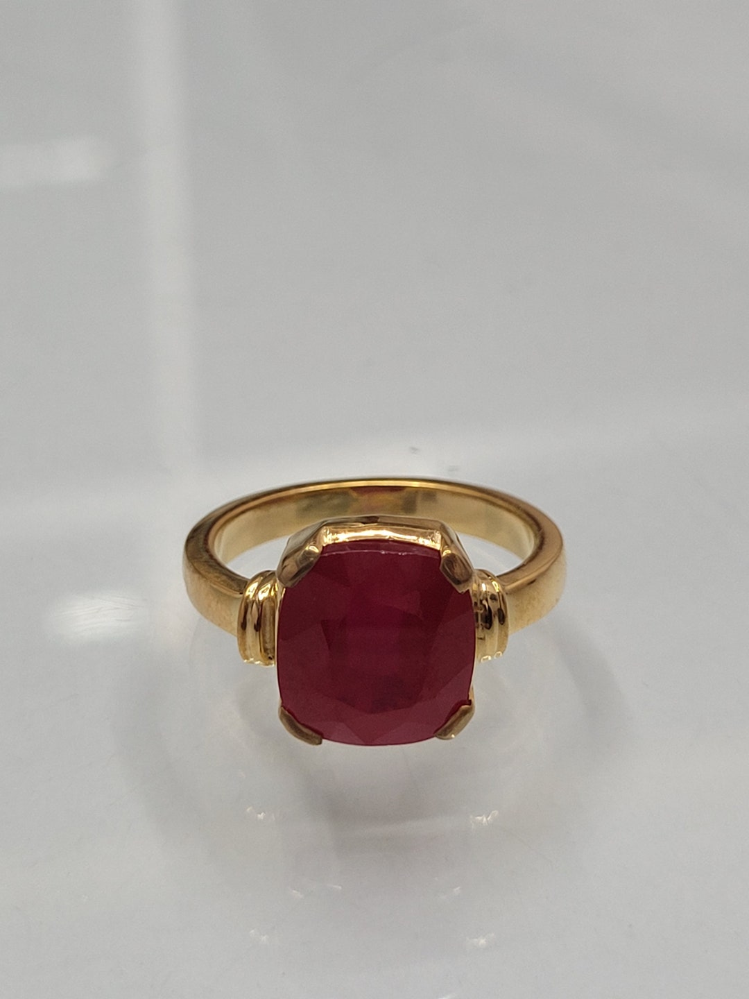 Certified 5ct Ruby Ring, 925 Solid Sterling Silver Ring, Beautiful ...