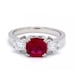 Red Ruby Ring- Sterling Silver Ring- Genuine Ruby Ring-ruby Engagement ...