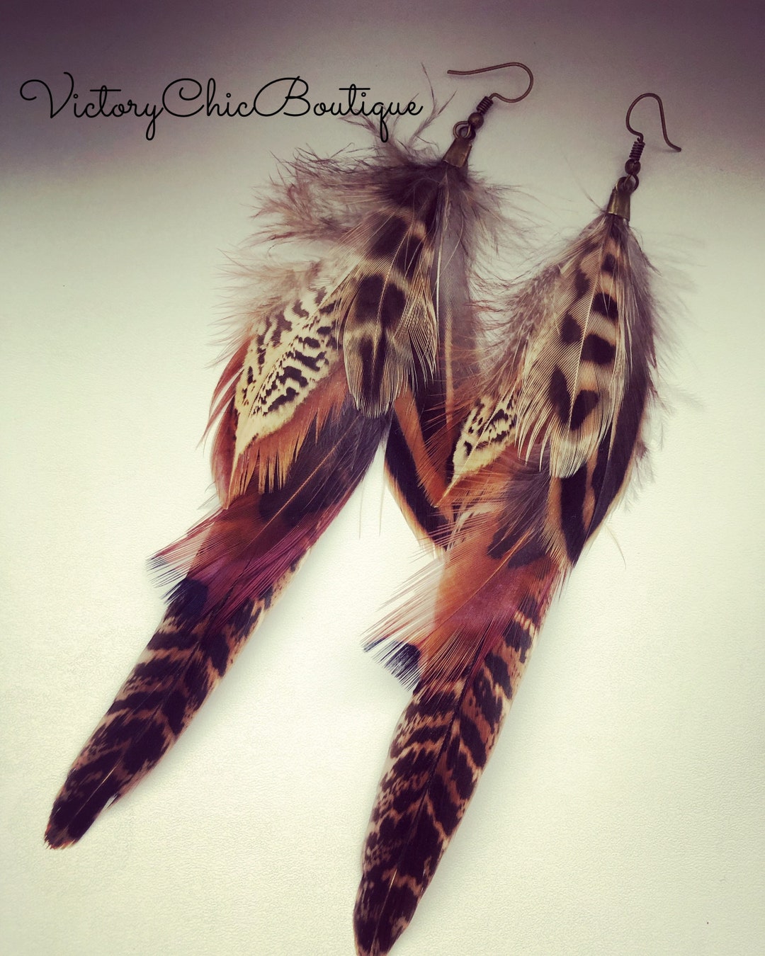 Pheasant Feathers Earrings Long Feather Earrings Statement - Etsy