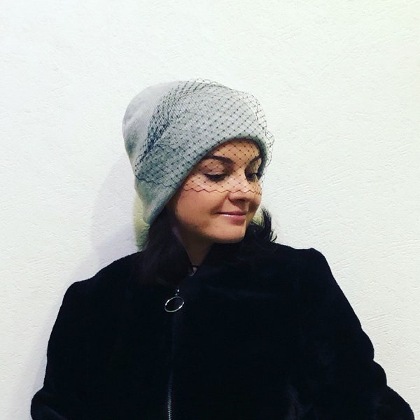 Veiled Beanie - Etsy