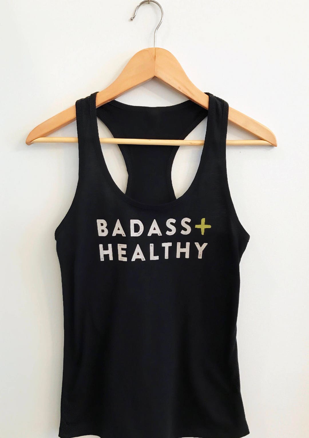 Badass + Healthy Women’s Racerback Tank Top, Workout Tank, Workout Tank ...