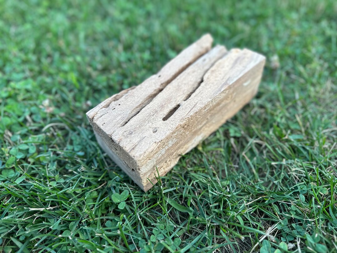 Cherry Wood Block With Natural Cuts, About 8 Inches Long X 4 Inches ...
