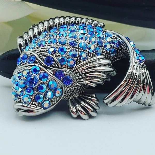 Blue Rhinestone Pin - Etsy