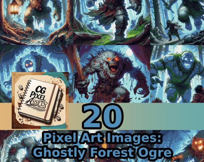 Ghostly Forest Ogre: 20 Pixel Art Images - Etsy