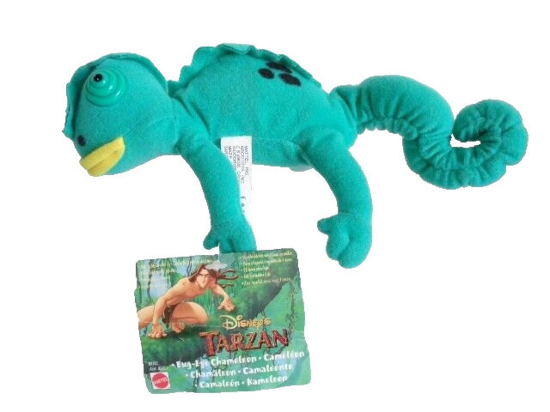 Disney Tarzan Bug Eye Chameleon Soft Plush Toy Beanie 8 Inch With Tag ...