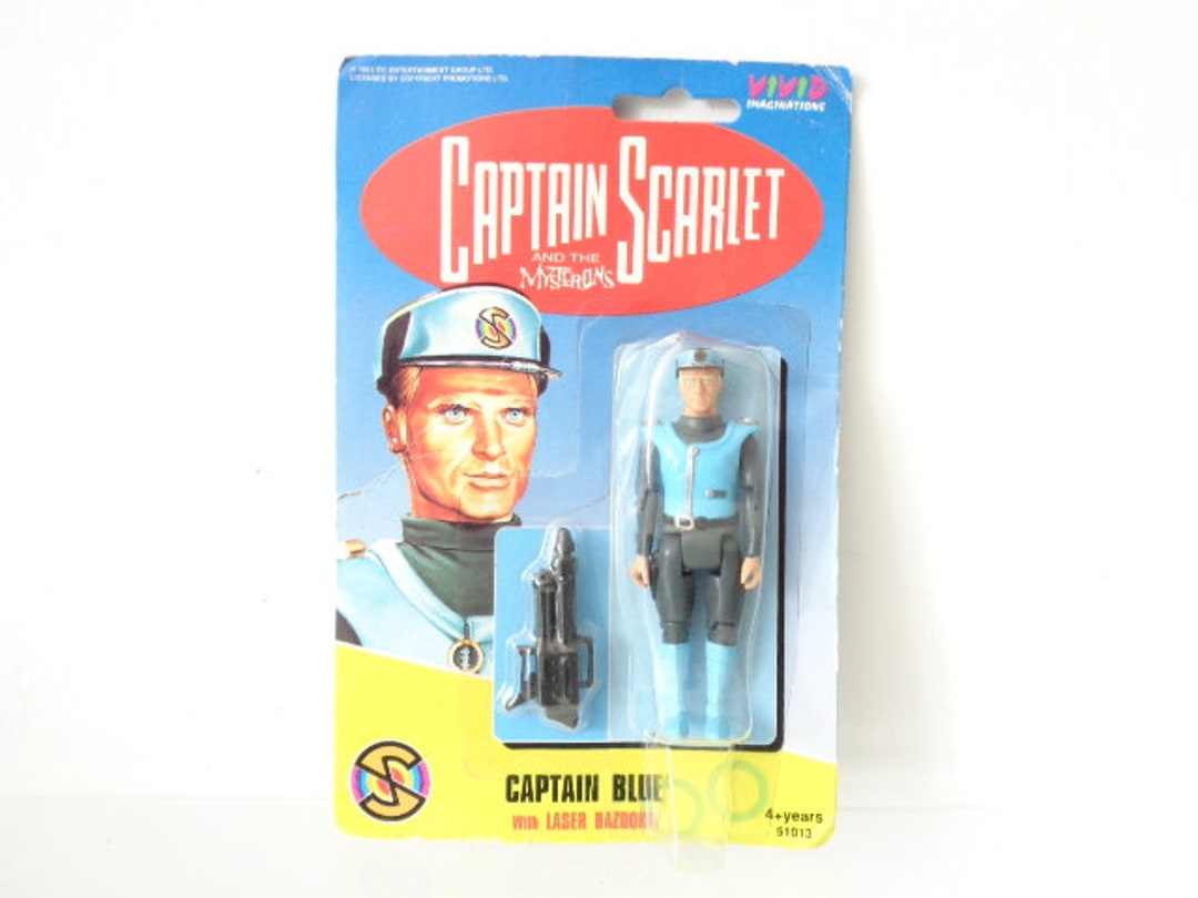 Vintage Captain Scarlet Captain Blue Action Figure 1993 Mint on Card - Etsy