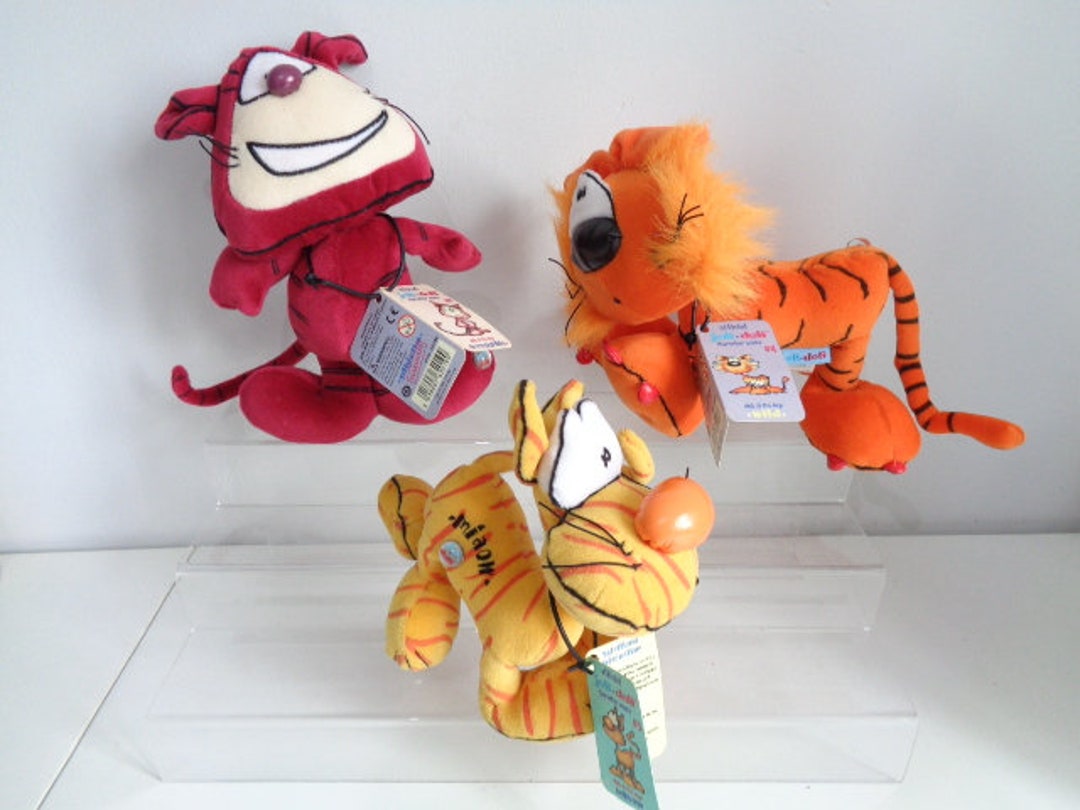 Jeli Deli Set of Three Collectable Soft Plush Toys Cats and Tiger New ...