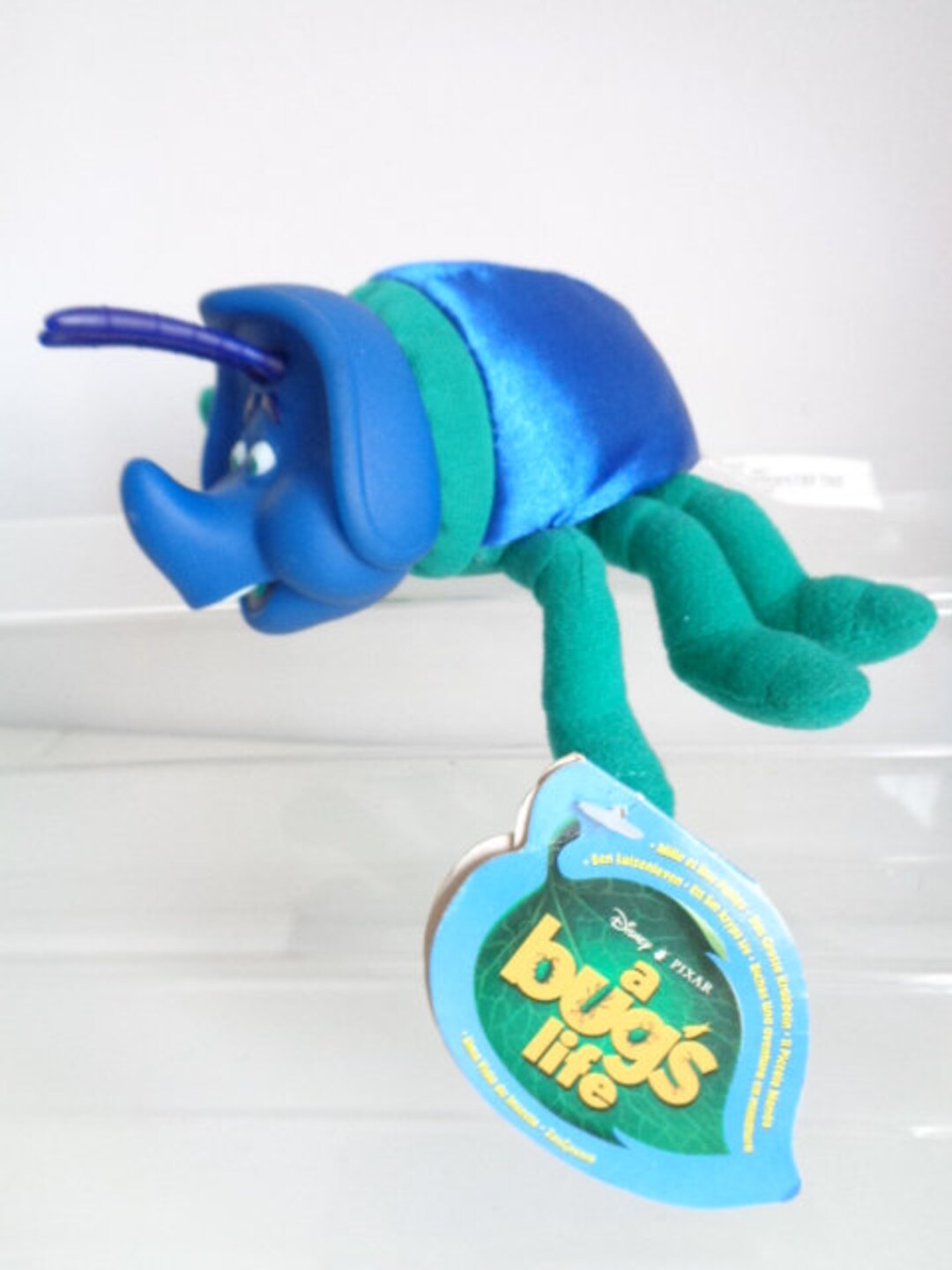 Disney A Bugs Life Blue Bug Rhino Beetle Dim Soft Plush Toy 5 Inch With ...