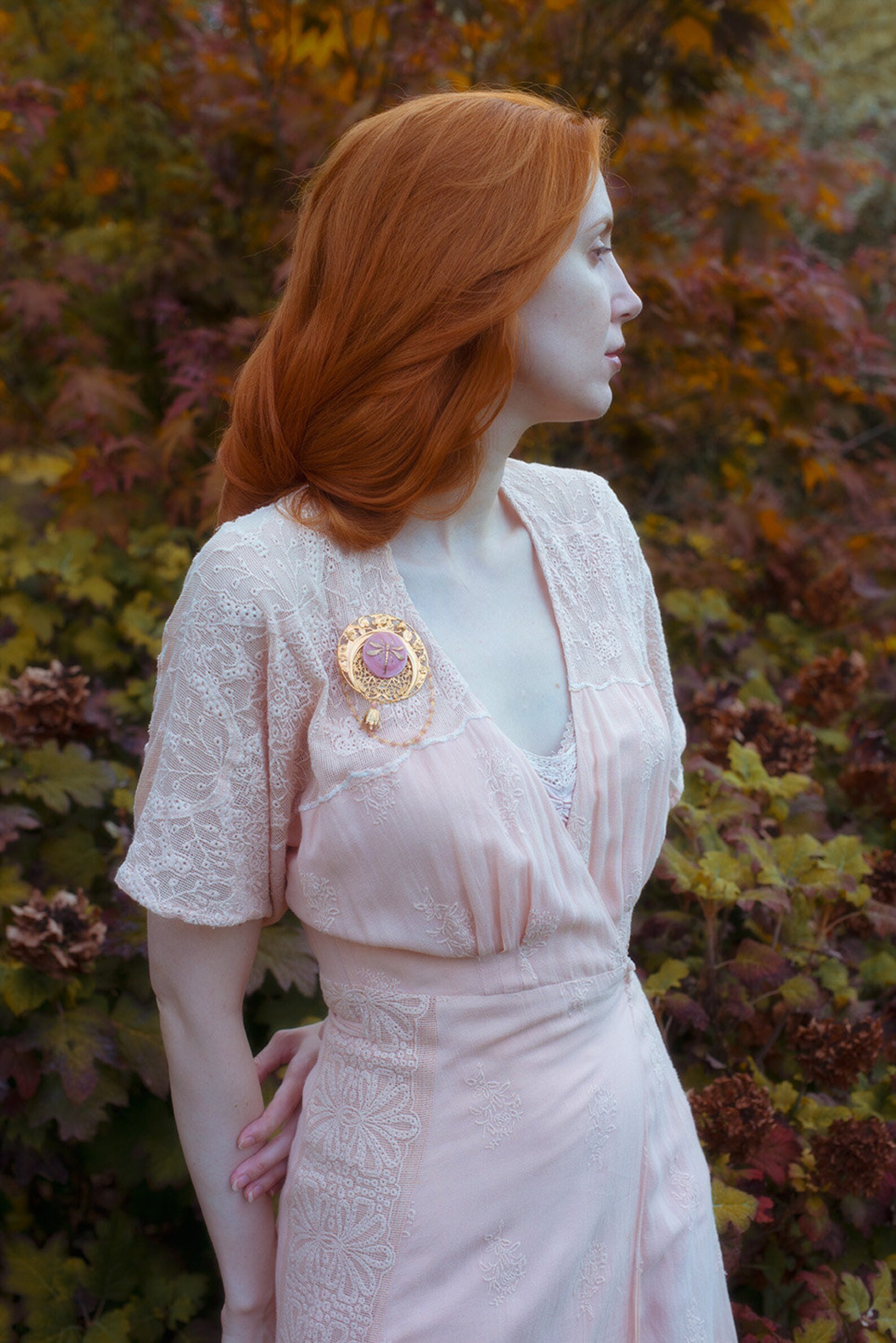 Art Nouveau Brooch "the Glow of Dawn" - Jewelry - Brooches - Necklace ...