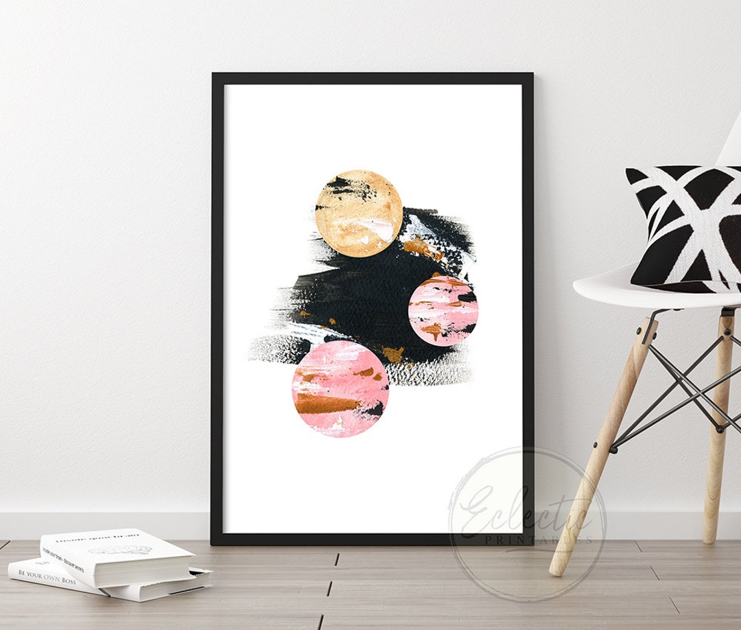 Abstract Planets Print Printable Planets Wall Art Geometric - Etsy