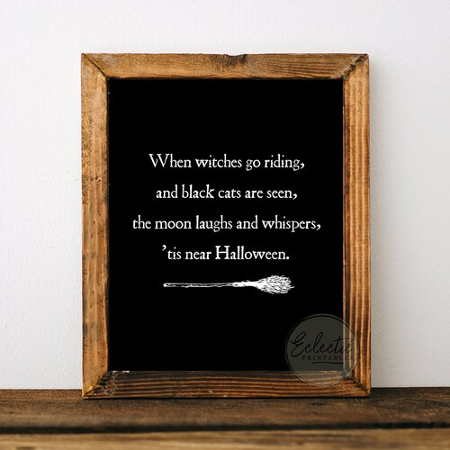 When Witches Go Riding Halloween Sign October Home Decor - Etsy