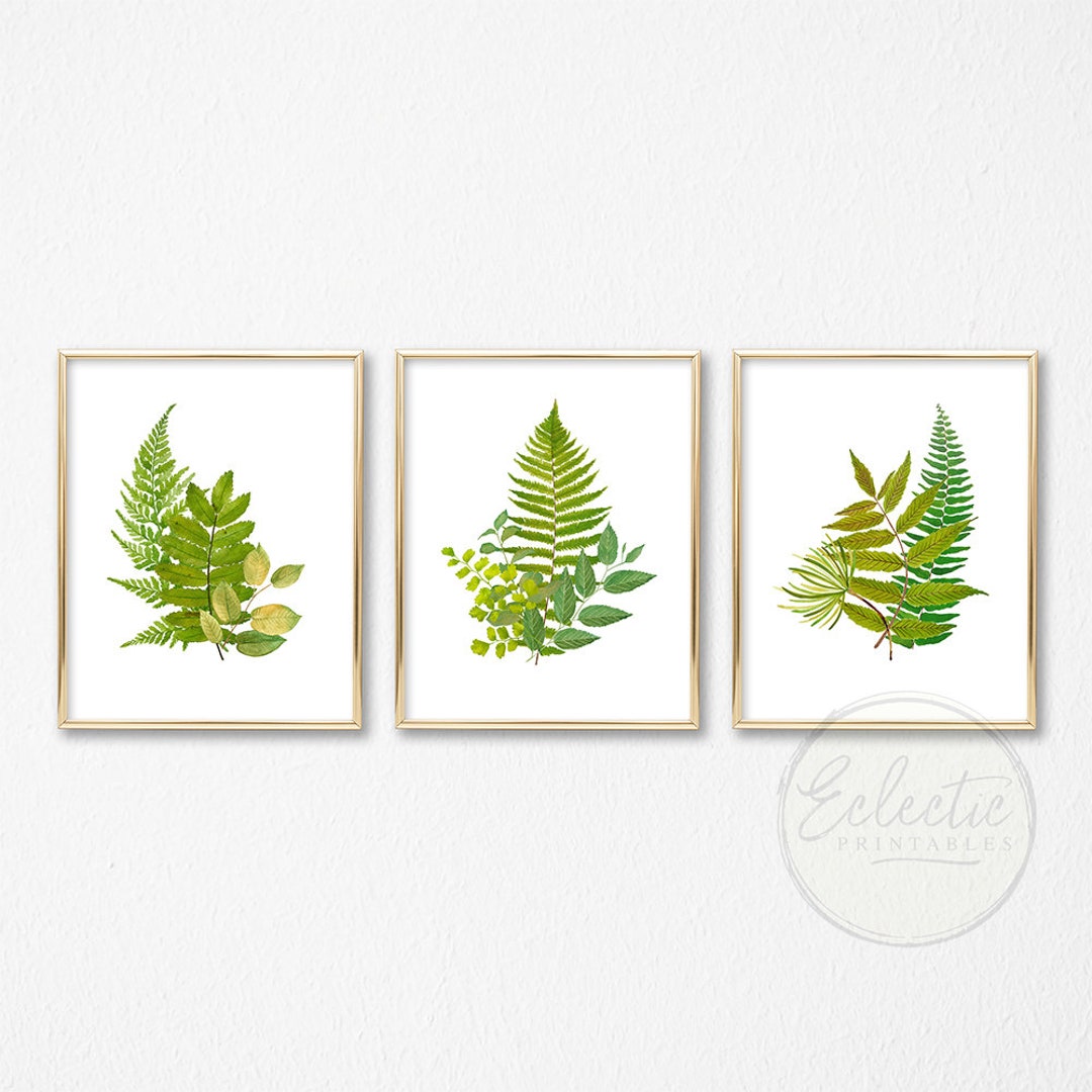 Greenery Prints Set of 3 Printable Greenery Wall Art Decor - Etsy