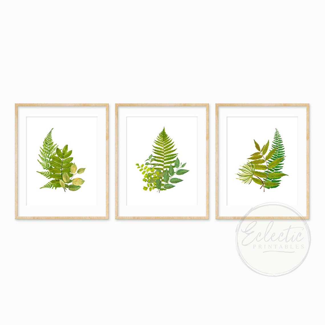 Greenery Prints Set of 3 Printable Greenery Wall Art Decor - Etsy