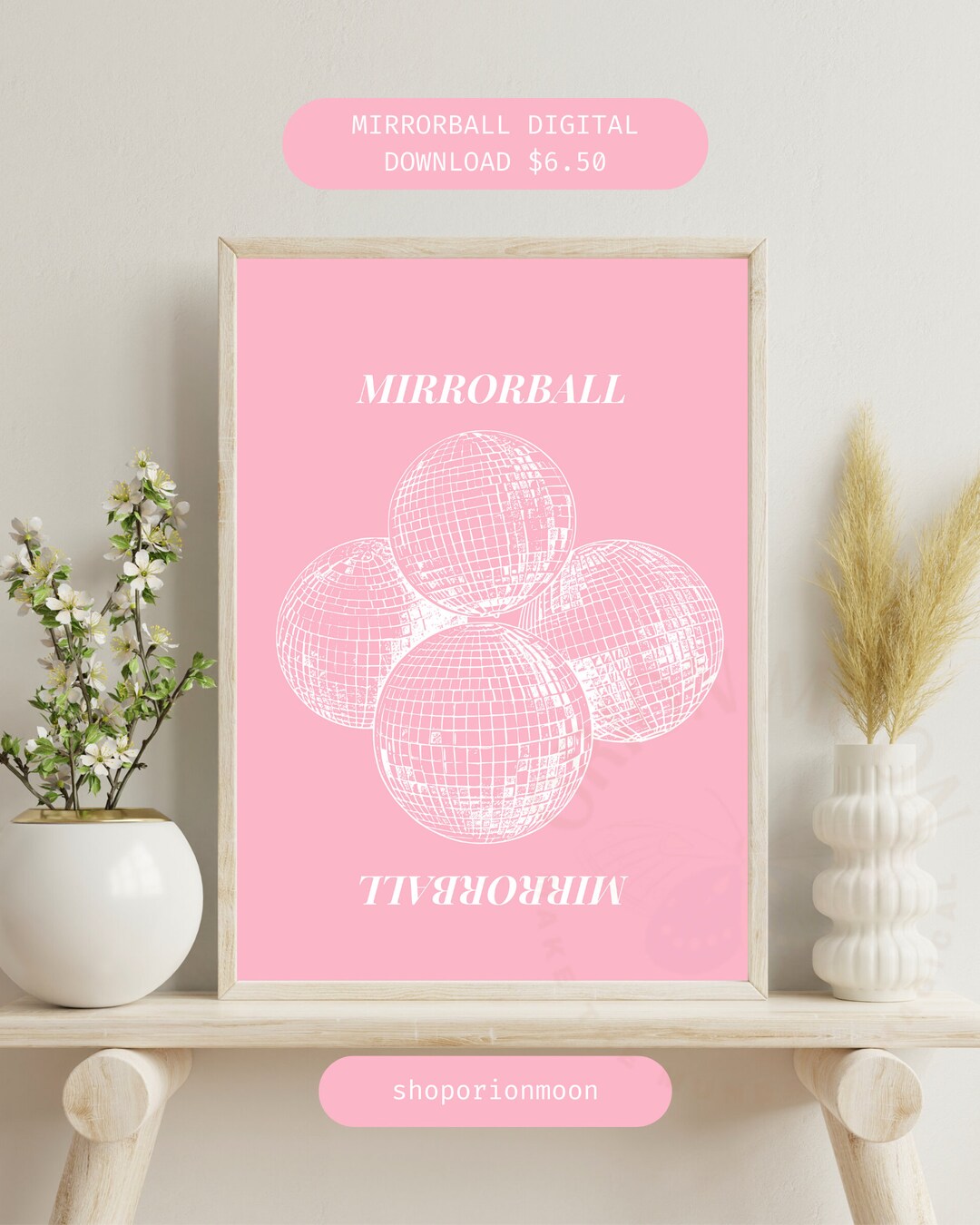 Mirrorball Taylor Swift Pink Discoball Folklore Swiftie, Swiftie Gift ...