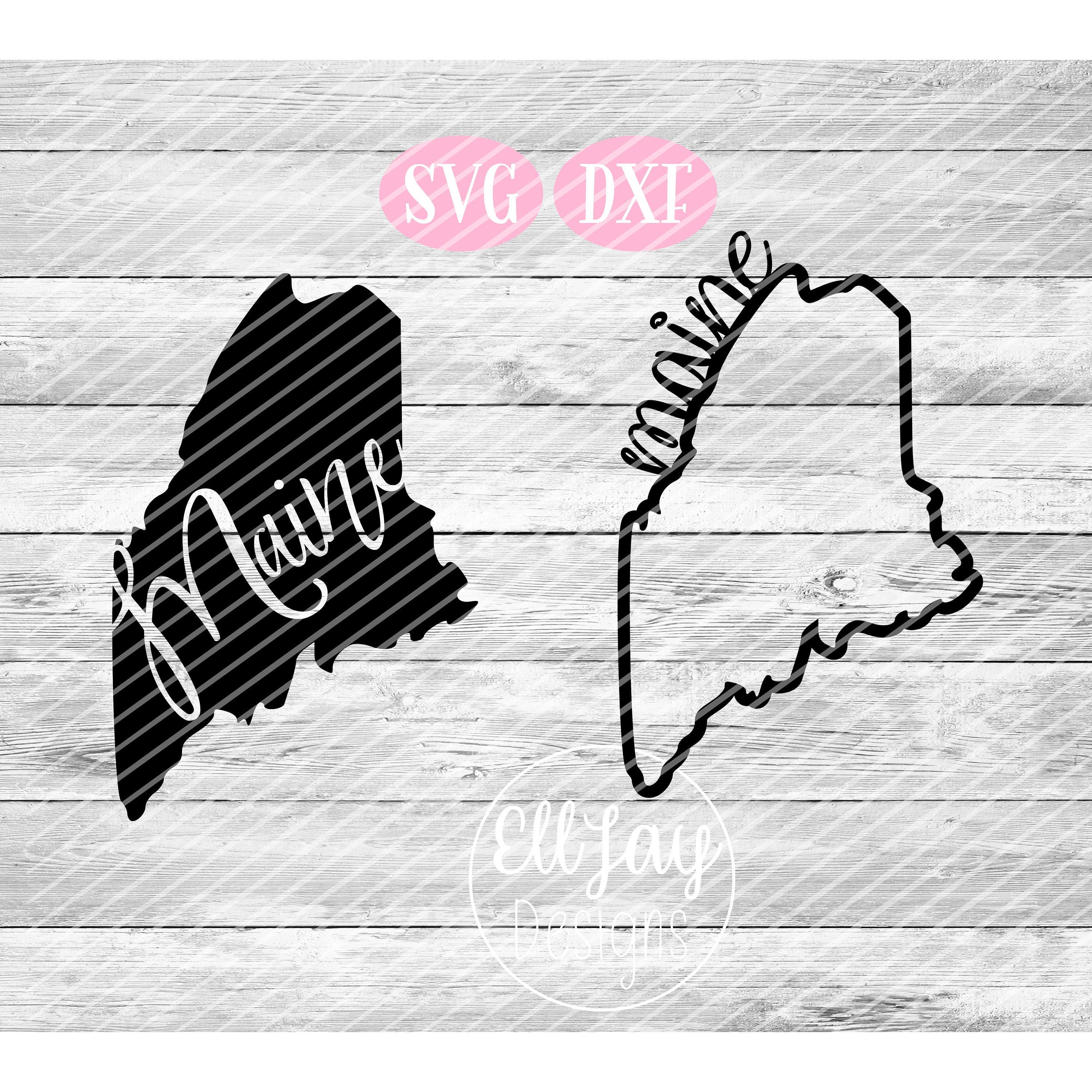 Maine svg Maine state svg Maine outline svg Maine State | Etsy