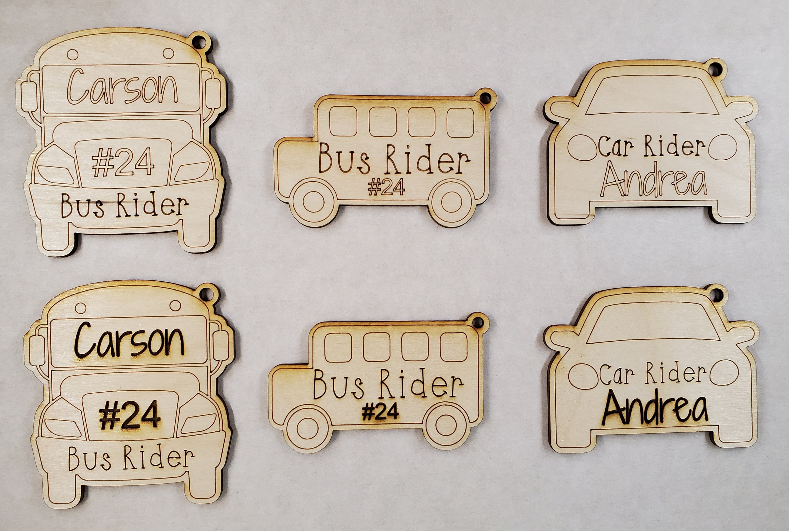 Bus Rider Tag Laser Svg File Car Rider Tag Laser Svg File - Etsy UK