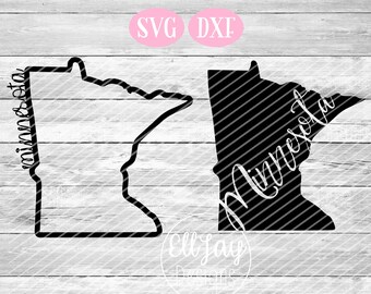 Minnesota outline | Etsy