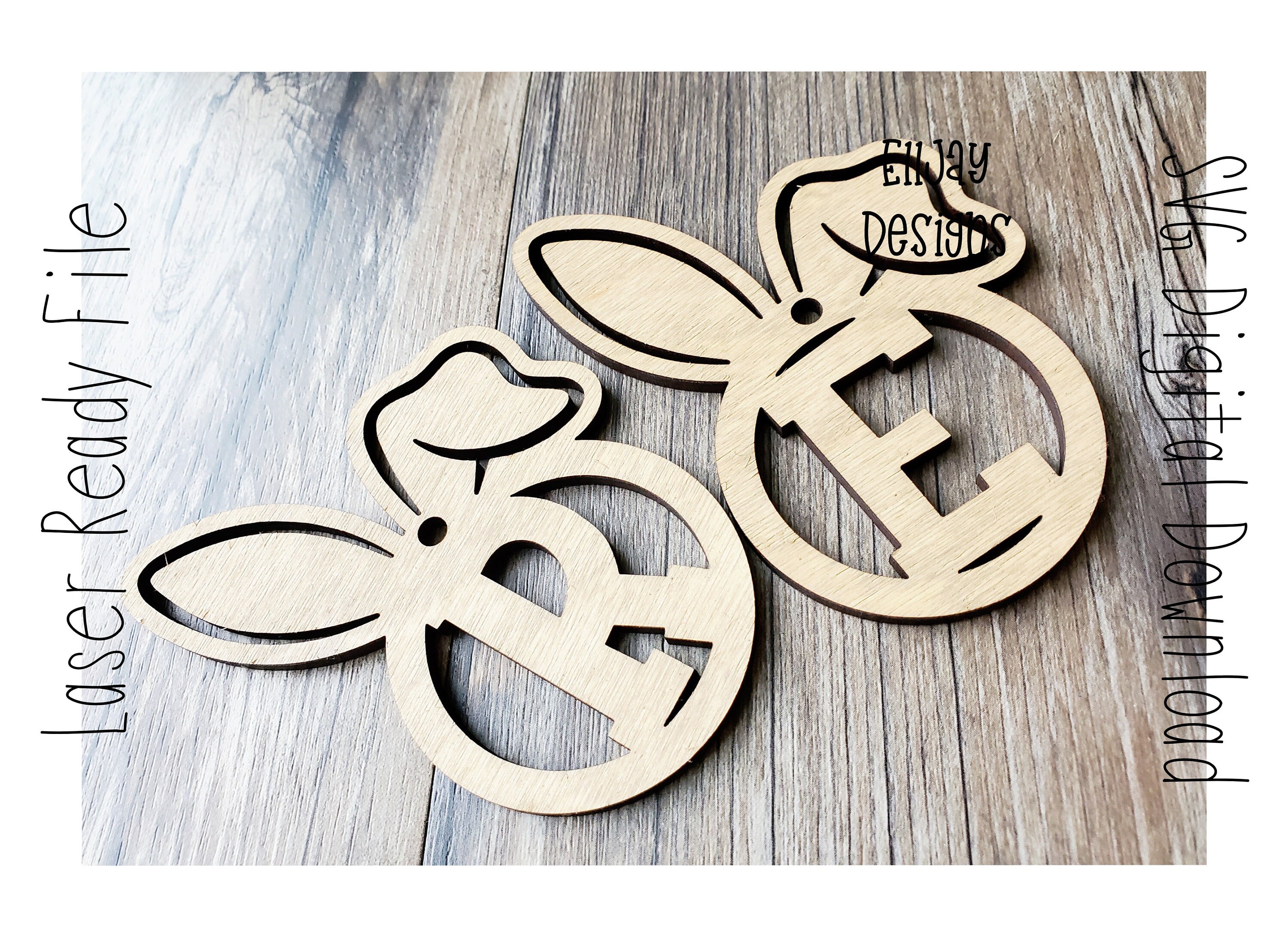 Easter Name Tag SVG for Glowforge, Bunny Letter Svg, Silhouette ...