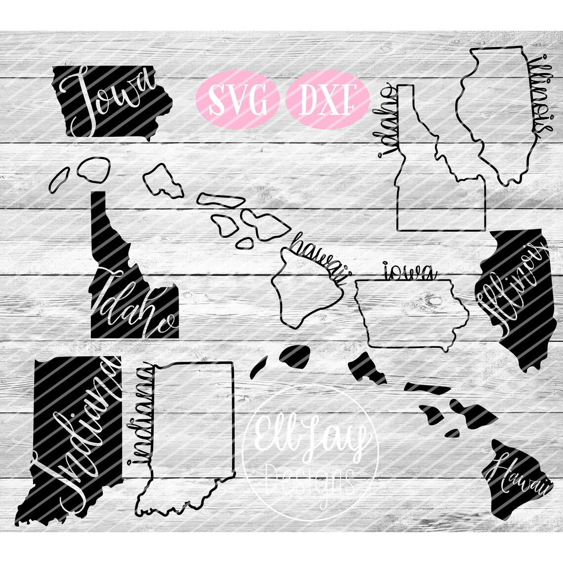 50 States SVG Huge Svg Bundle Svg Bundle 100 Designs Fancy - Etsy